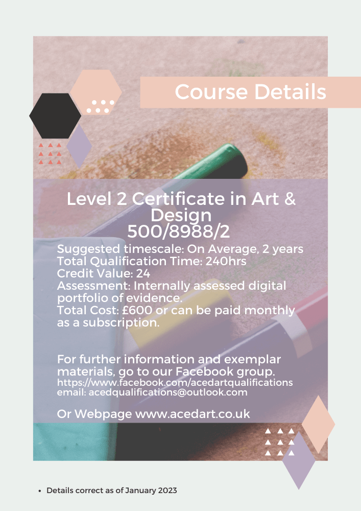 L2 Certificate in Art & Design – ACED Qualifications